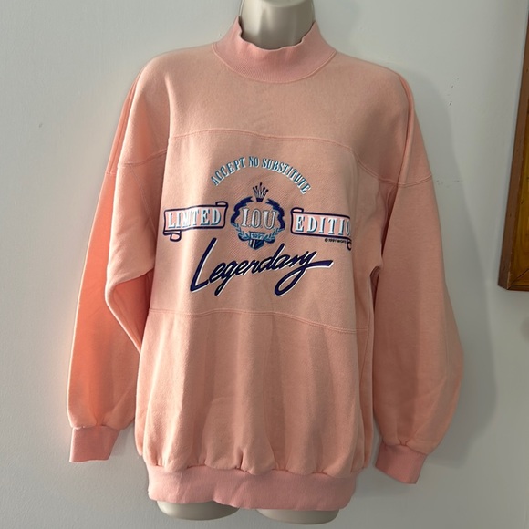 Vintage | Tops | Vintage Graphic Sweatshirt Oversized Mockneck Iou ...